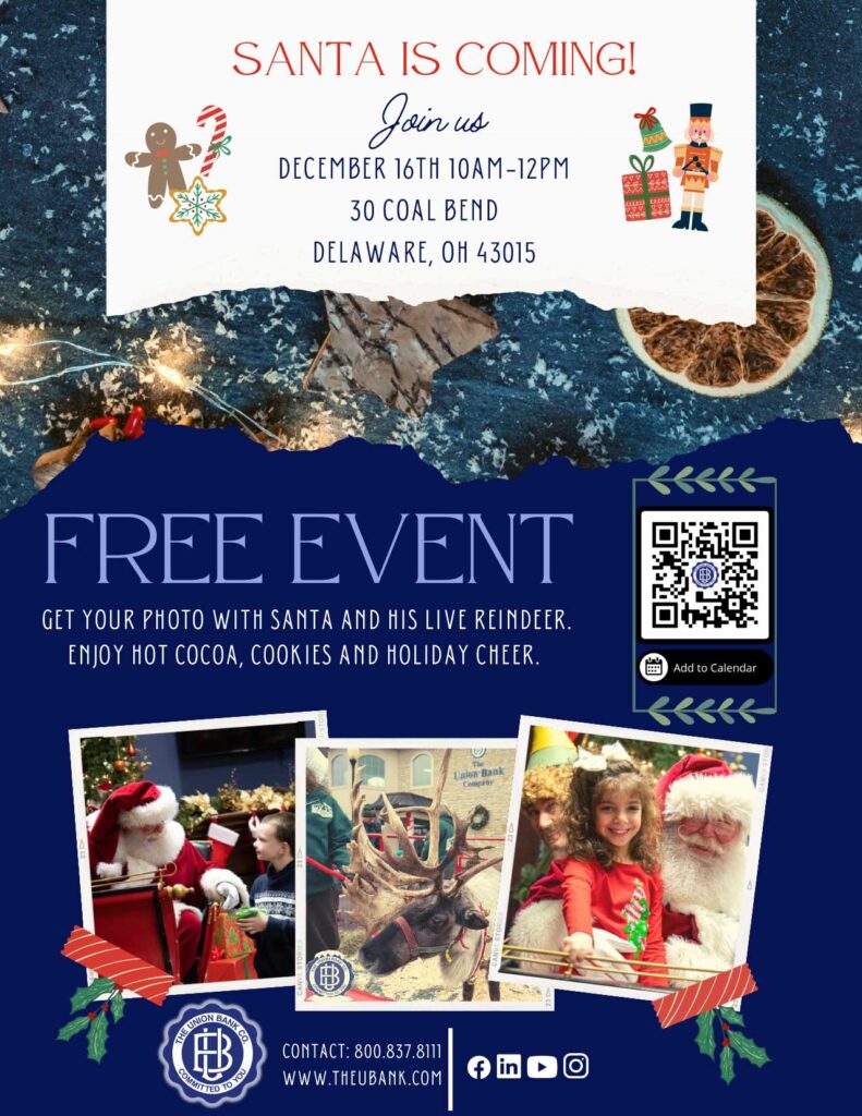 Meet Santa and his LIVE Reindeer at The Union Bank Company - Sunny 95